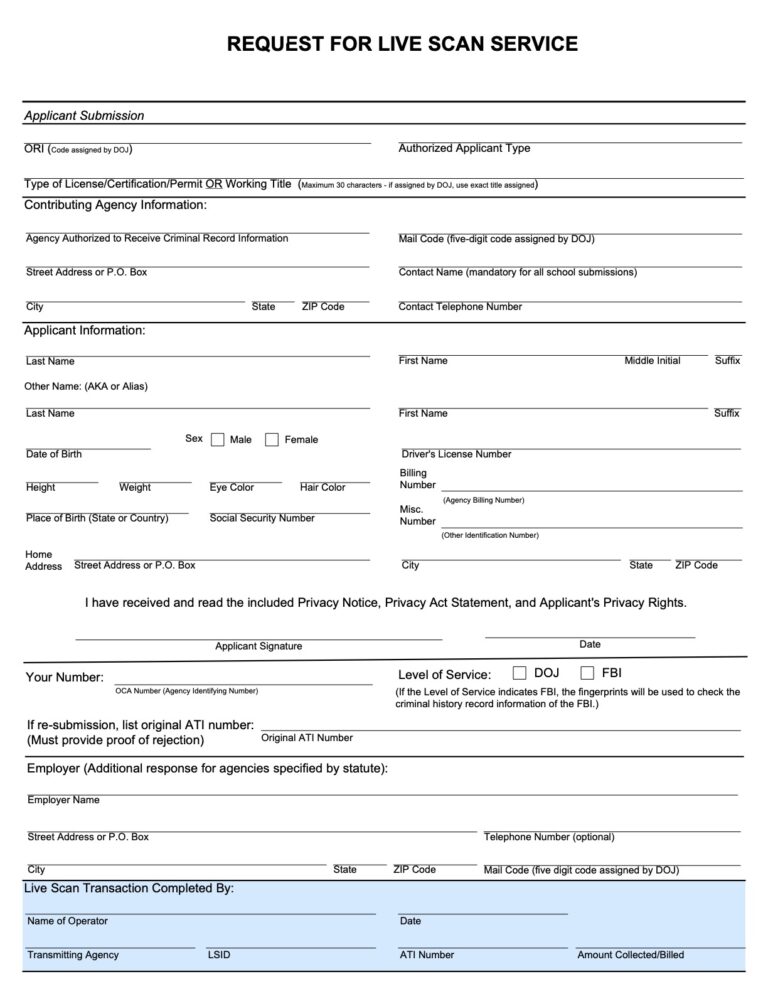 Request for livescan - Anshin Mobile Notary & LiveScan